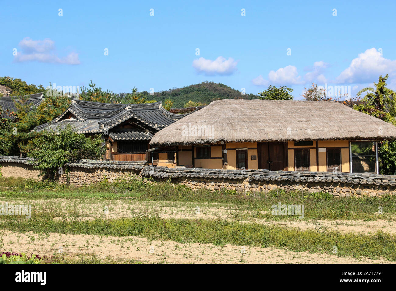 Andong Hahoe Folk Village in Andong, South Korea. UNESCO world heritage ...