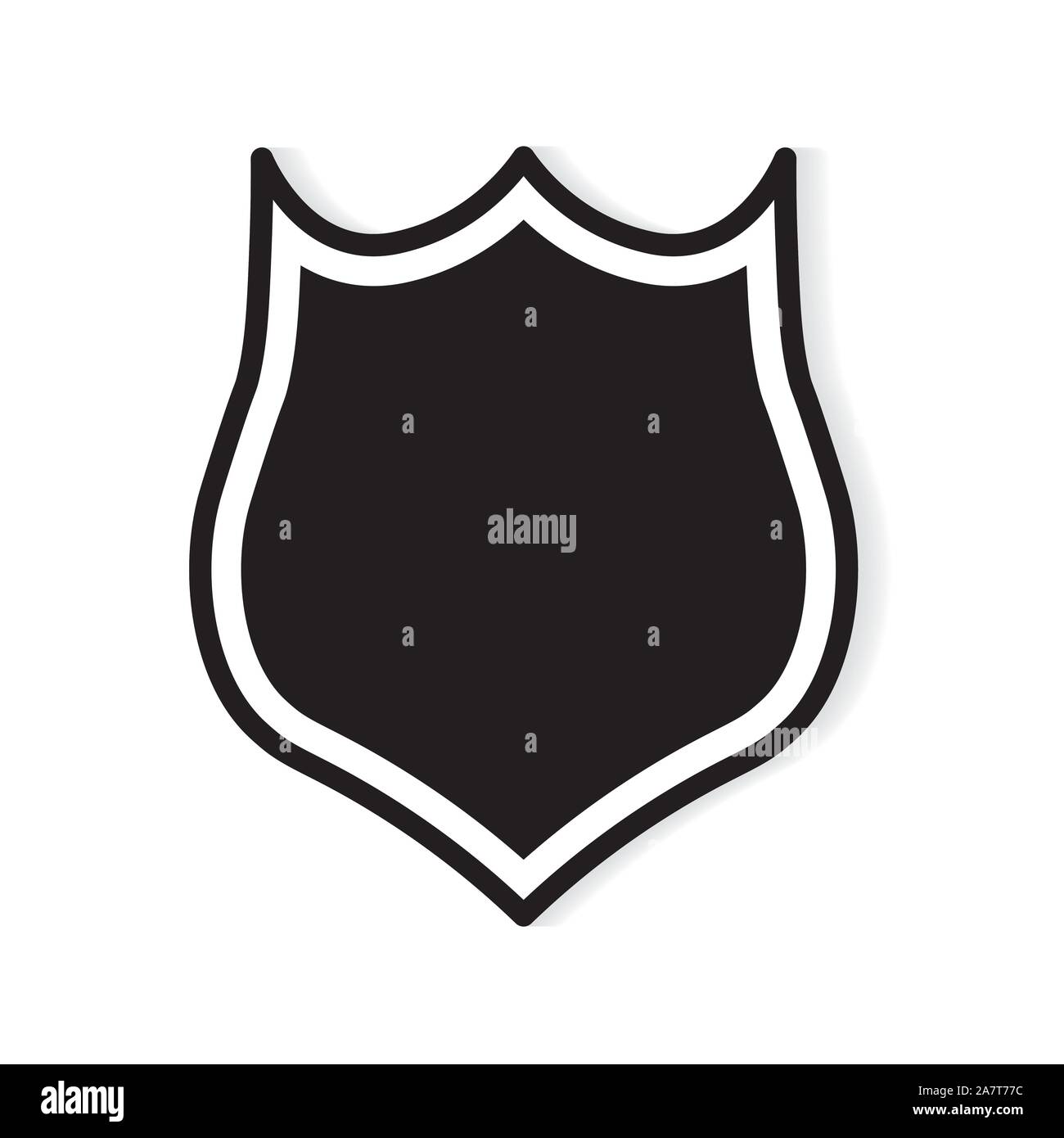 black shield icon Stock Vector Image & Art - Alamy