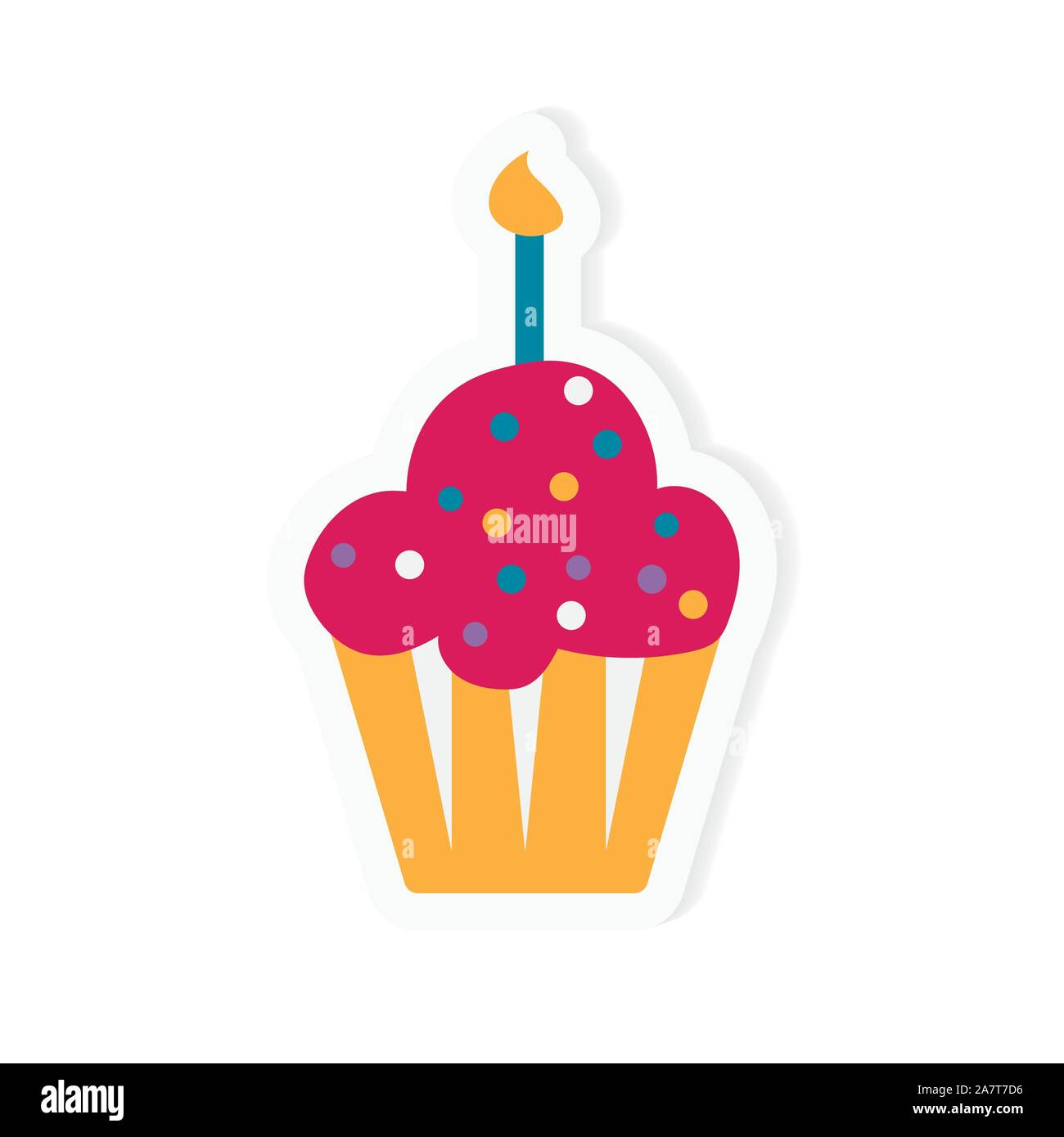 Birthday Cupcake Vector