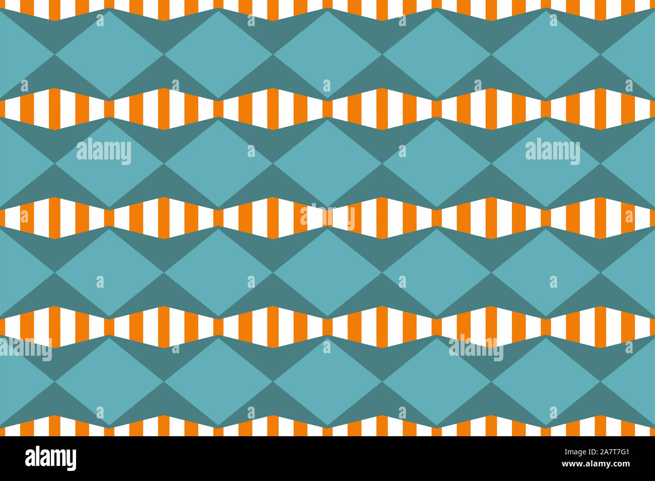 Seamless geometric pattern. In blue, orange and white colors Stock ...