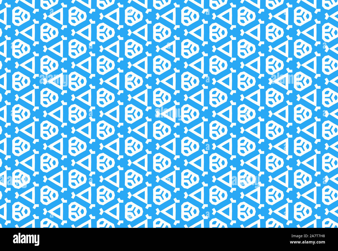 Seamless geometric pattern. In blue and white colors Stock Photo - Alamy
