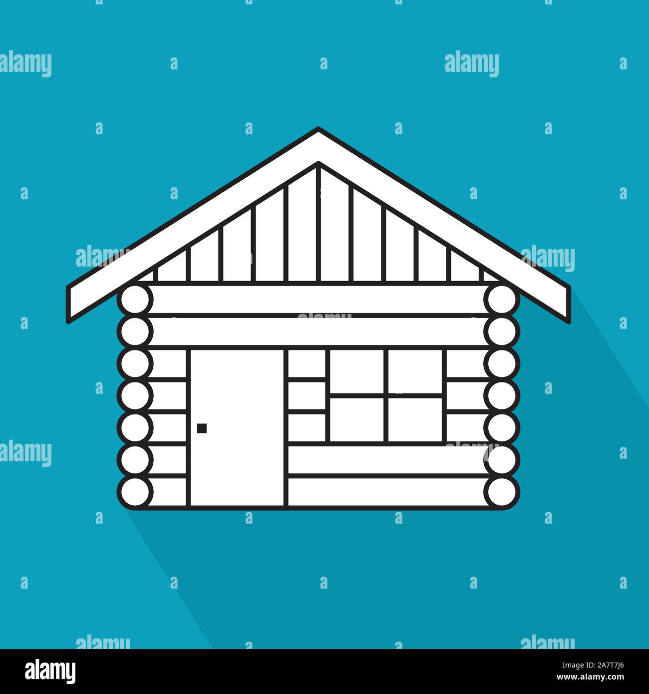 log cabin, cottage icon- vector illustration Stock Vector Image & Art ...