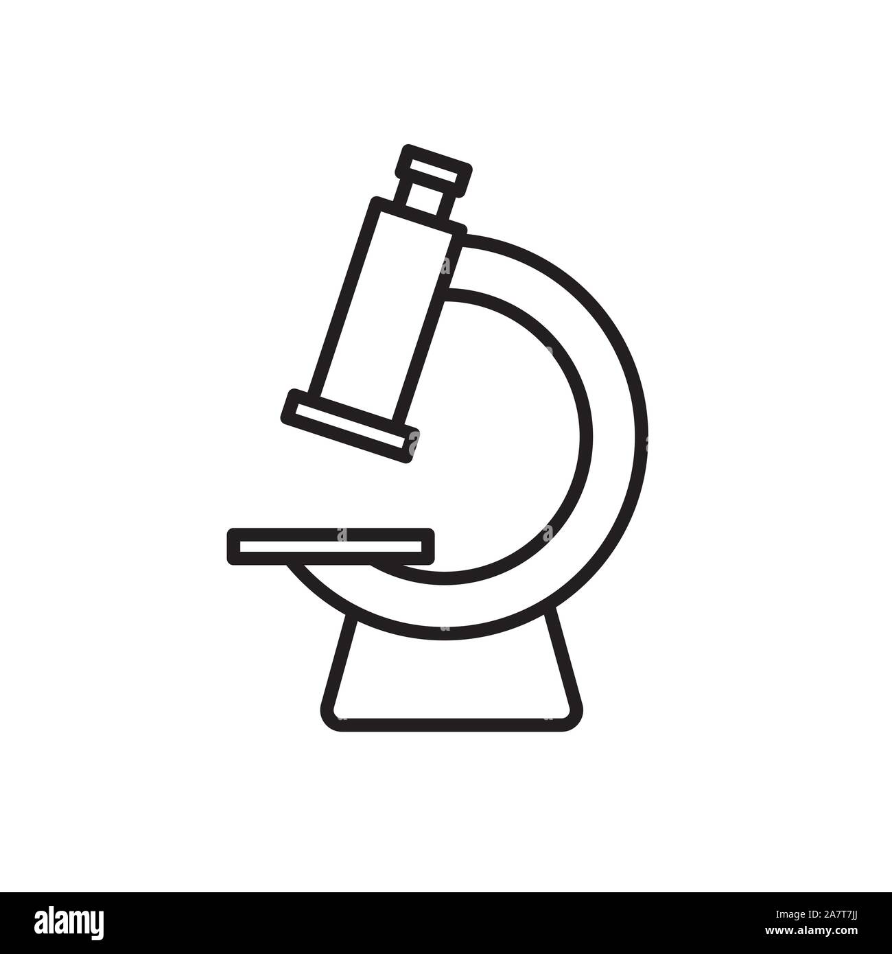 black microscope icon- vector illustration Stock Vector Image & Art - Alamy