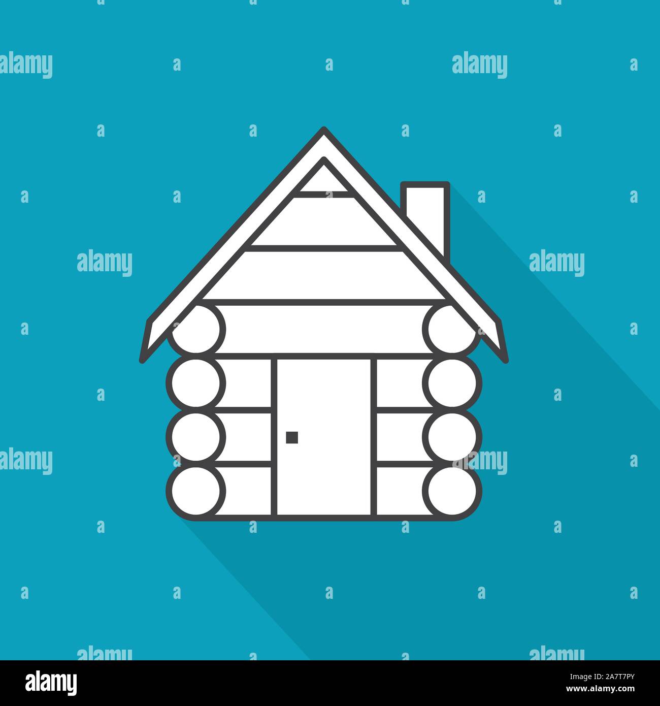 log cabin, cottage icon- vector illustration Stock Vector Image & Art ...