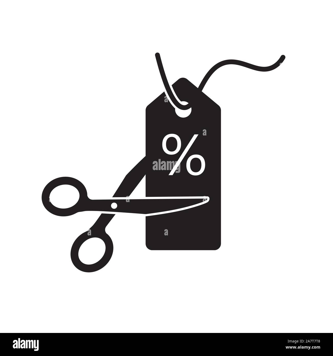 Scissors cutting black cloth Stock Vector Images - Alamy