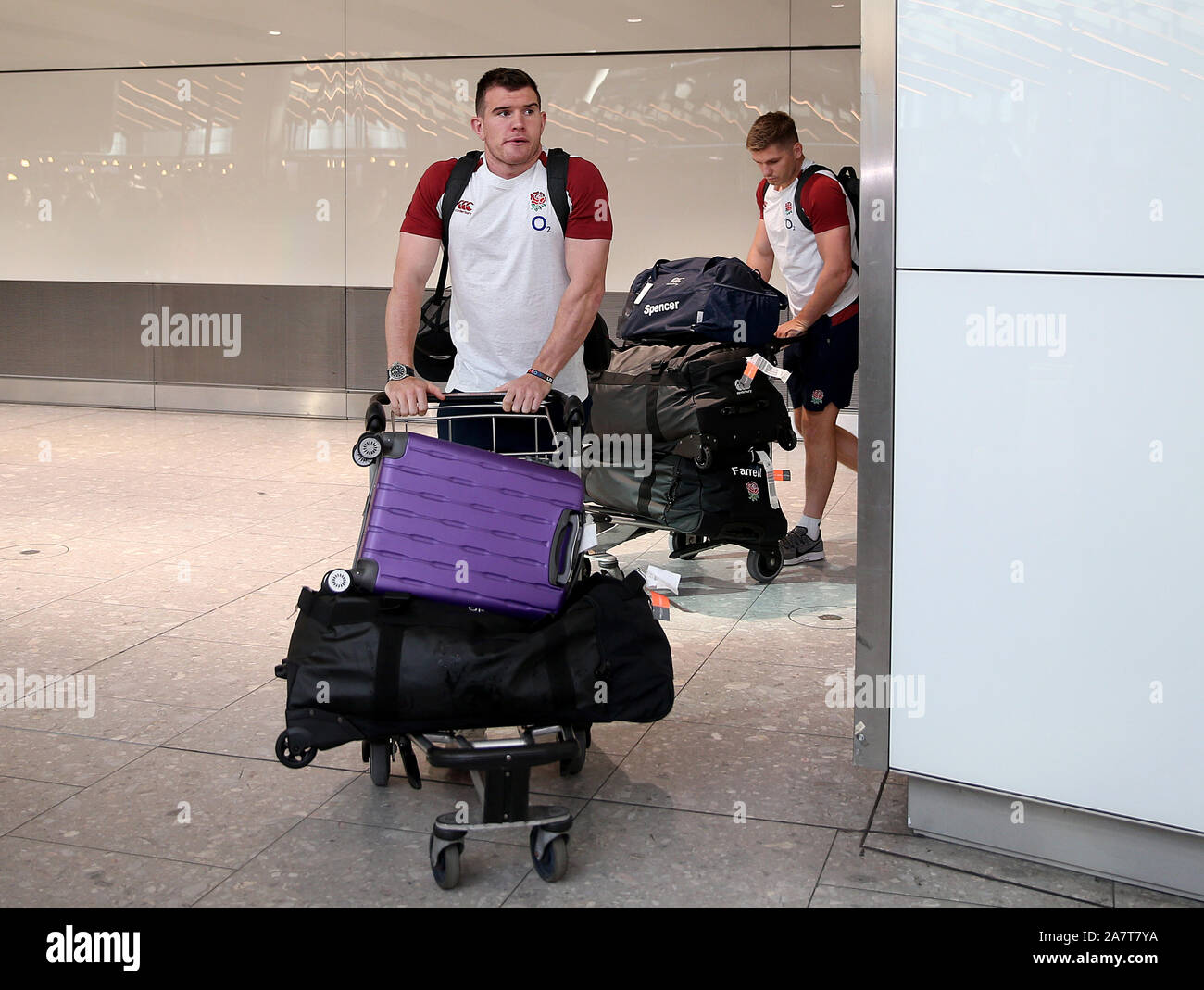 England's Ben Spencer as the team return to Heathrow Airport, London ...