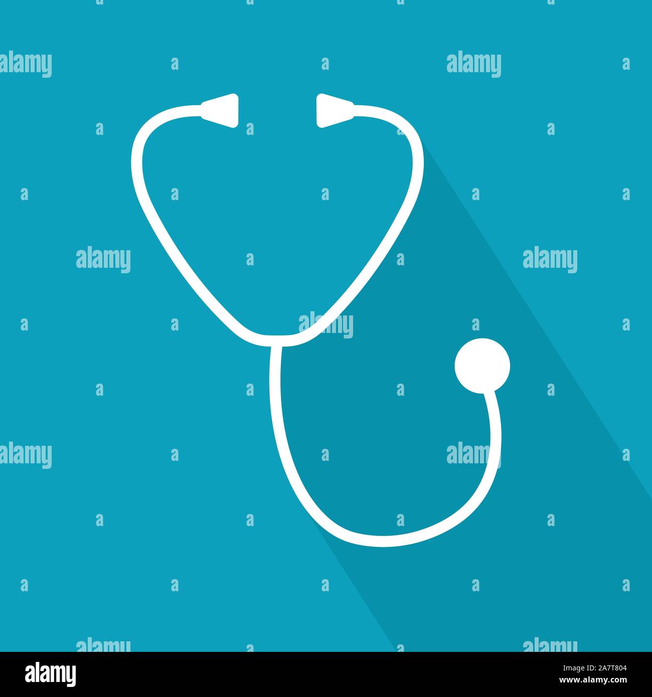 white stethoscope icon- vector illustration Stock Vector Image & Art ...