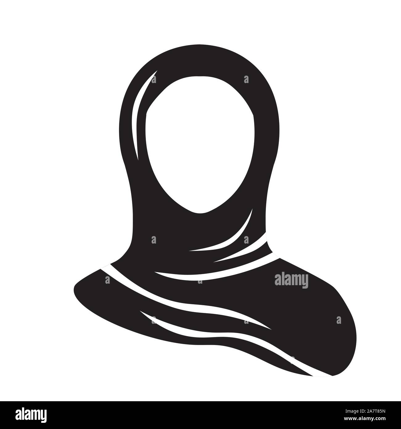 black hijab icon- vector illustration Stock Vector Image & Art - Alamy