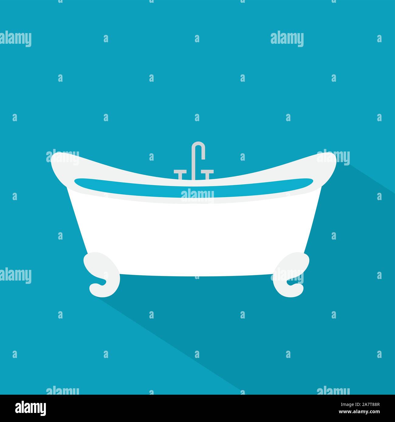 white bath tube icon- vector illustration Stock Vector Image & Art - Alamy