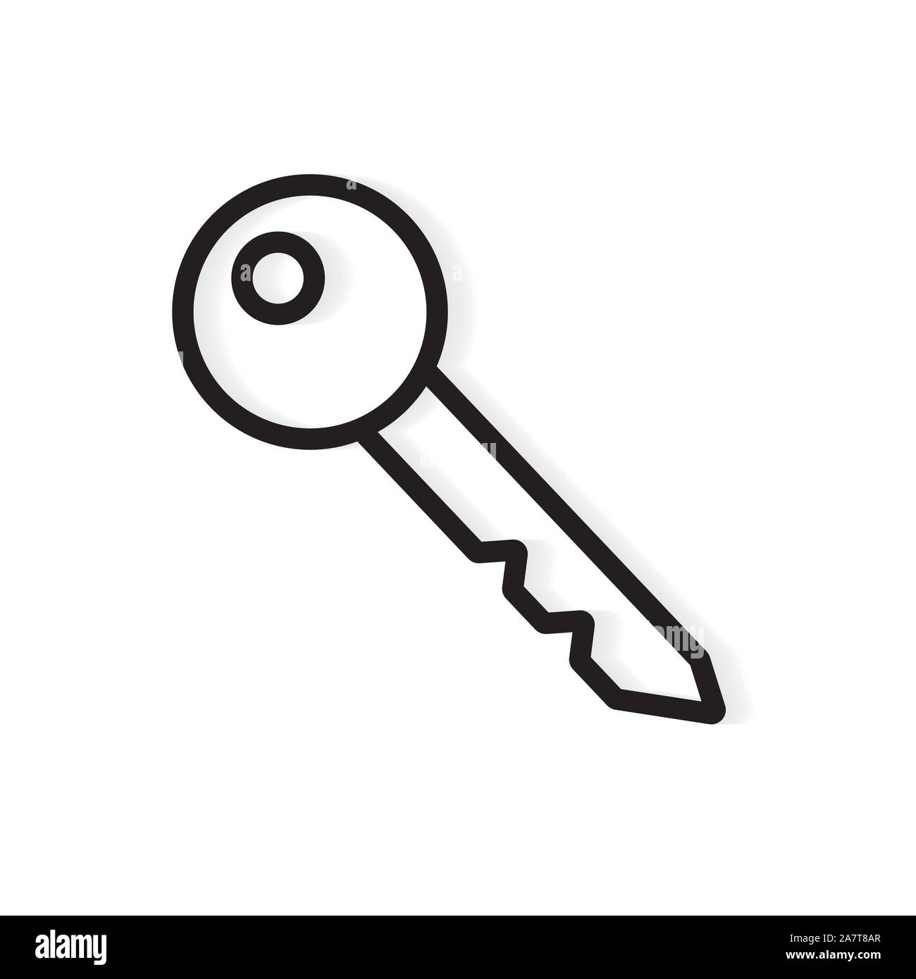 black key icon- vector illustration Stock Vector Image & Art - Alamy