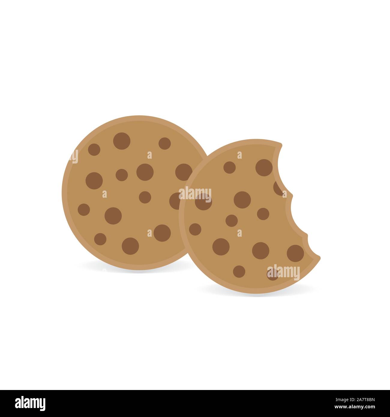 Bitten cookies Stock Vector Images - Alamy