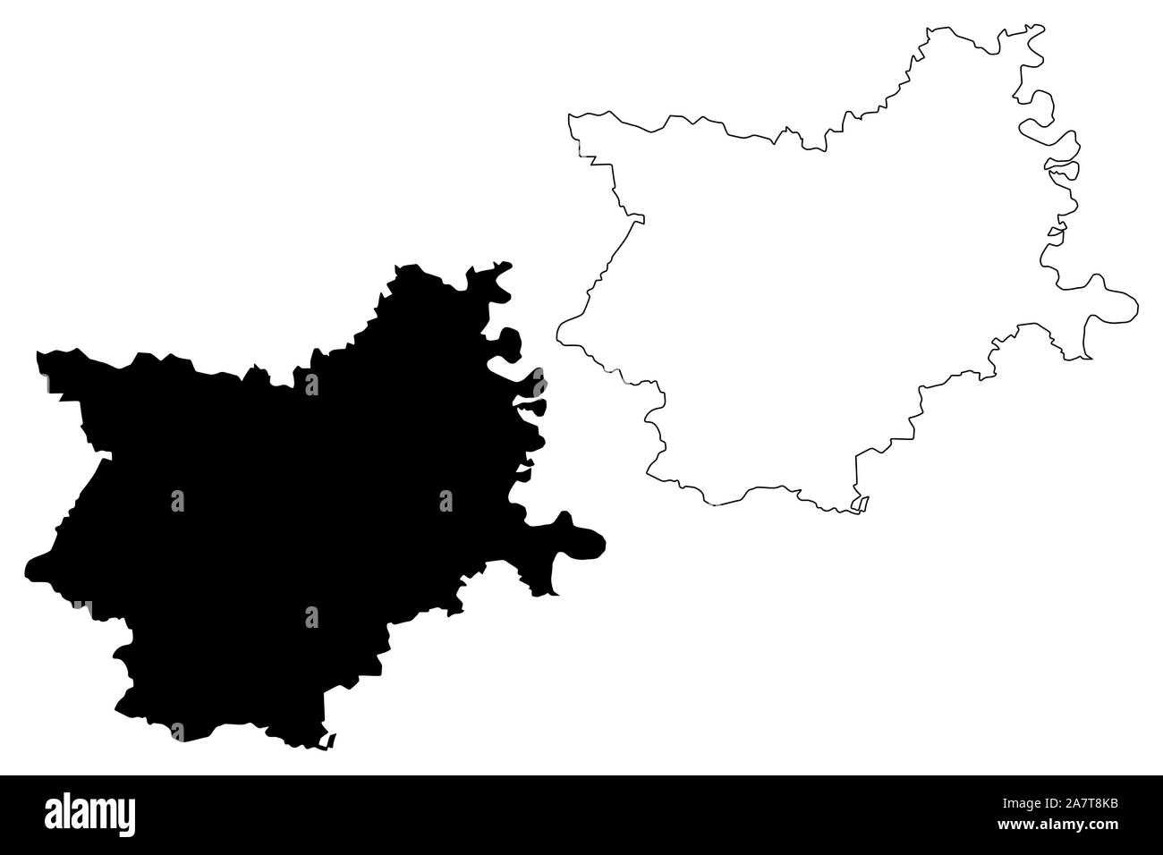 Osijek-Baranja County (Counties of Croatia, Republic of Croatia) map ...