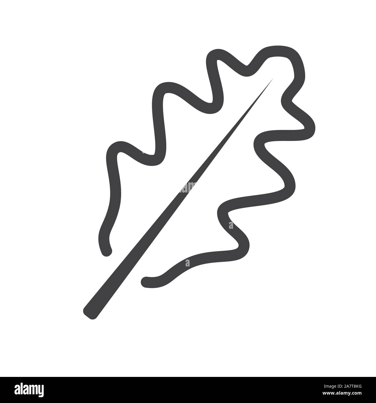 green oak leaf icon- vector illustration Stock Vector Image & Art - Alamy