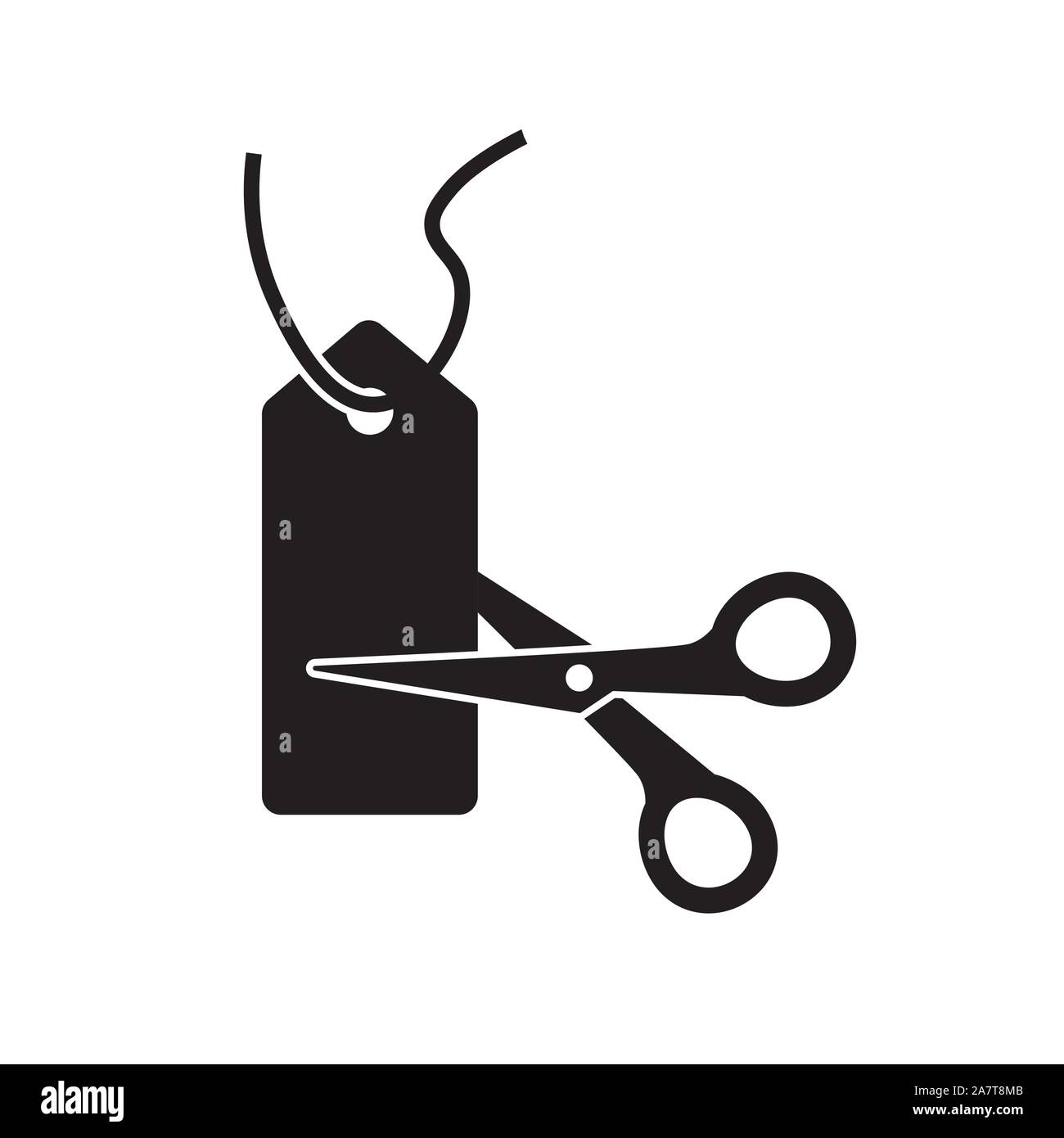 scissors cutting price label icon- vector illustration Stock Vector ...