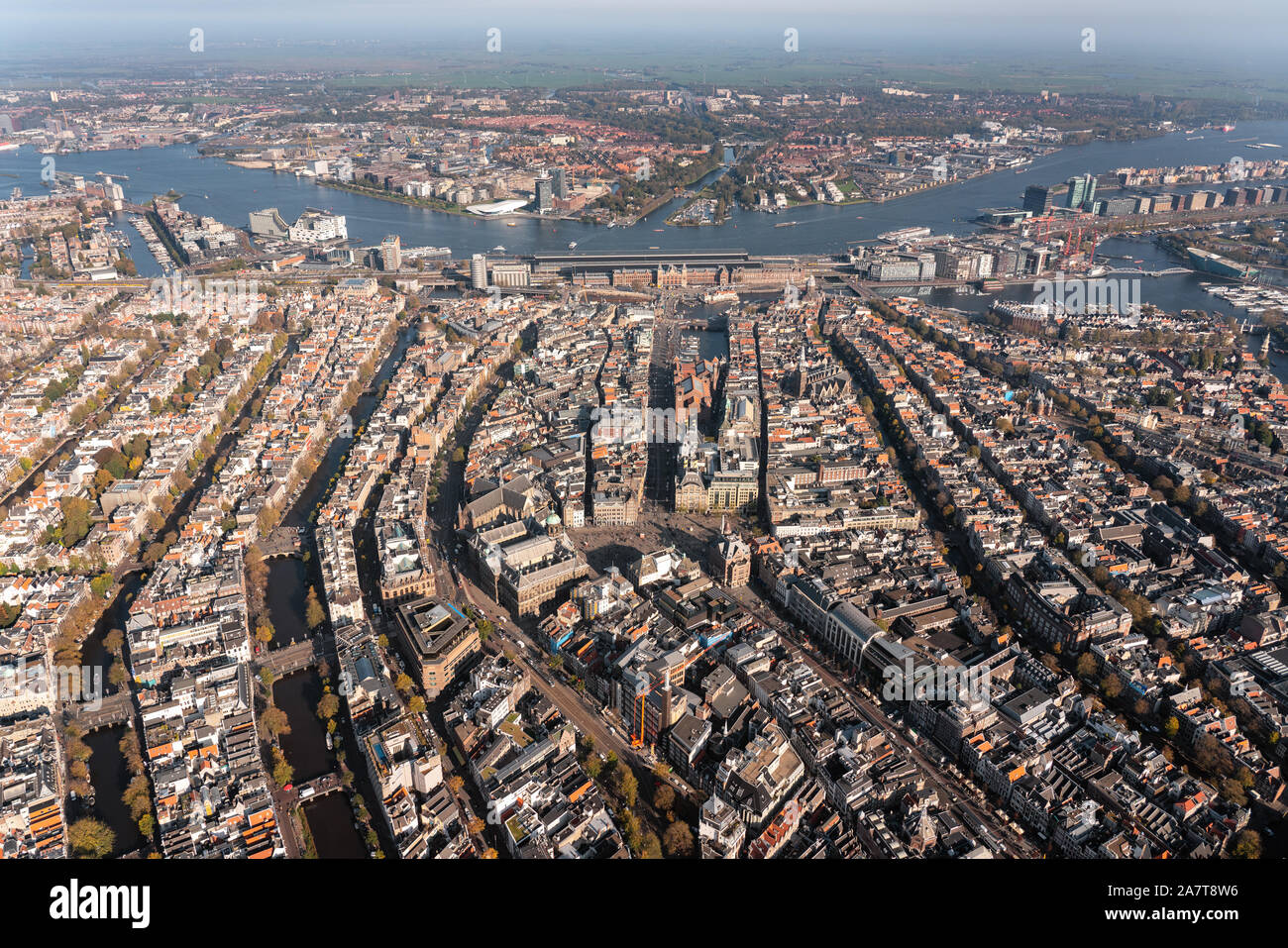 Amsterdam central station aerial hi-res stock photography and images ...