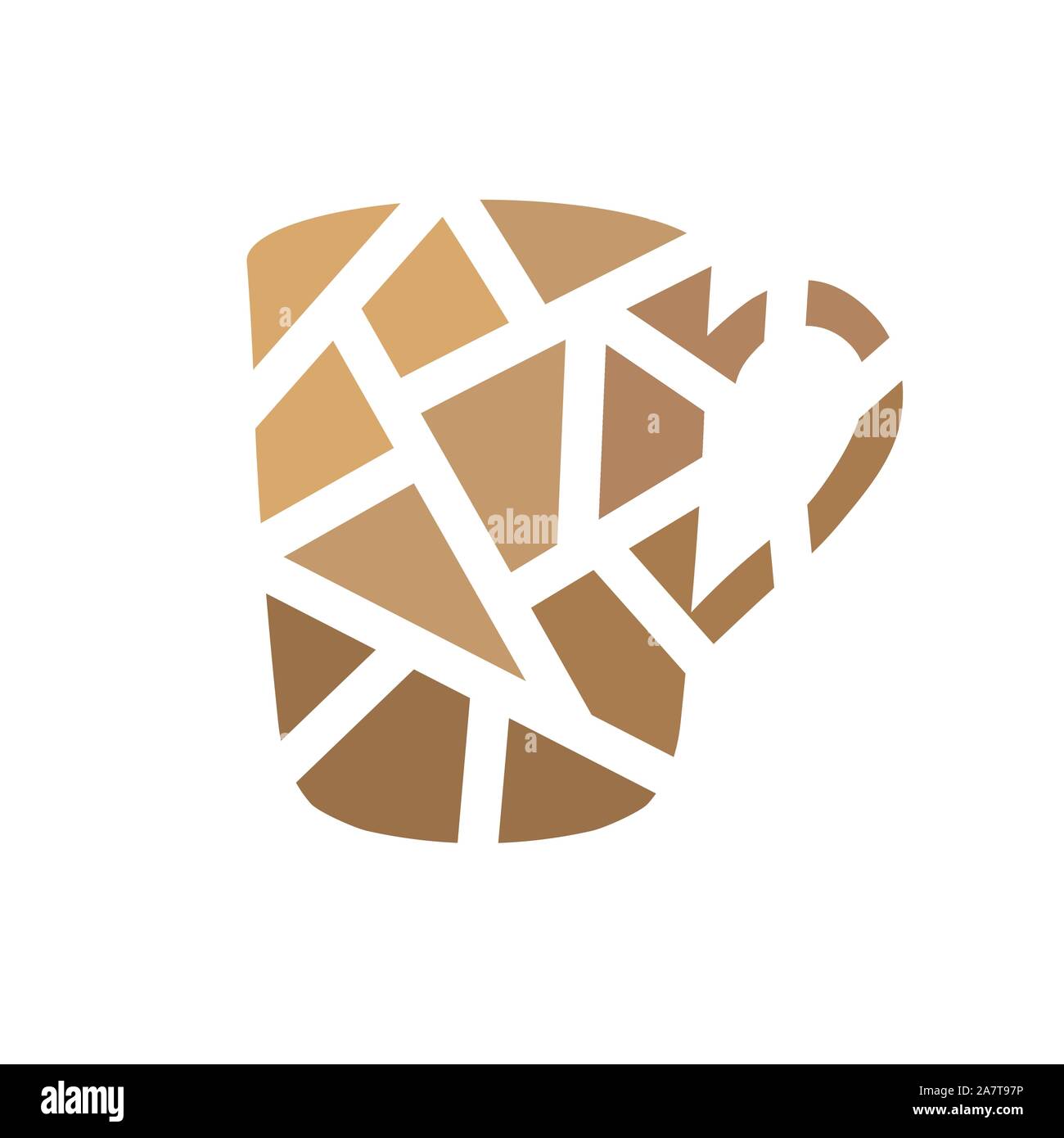 geometric coffee cup icon- vector illustration Stock Vector Image & Art ...
