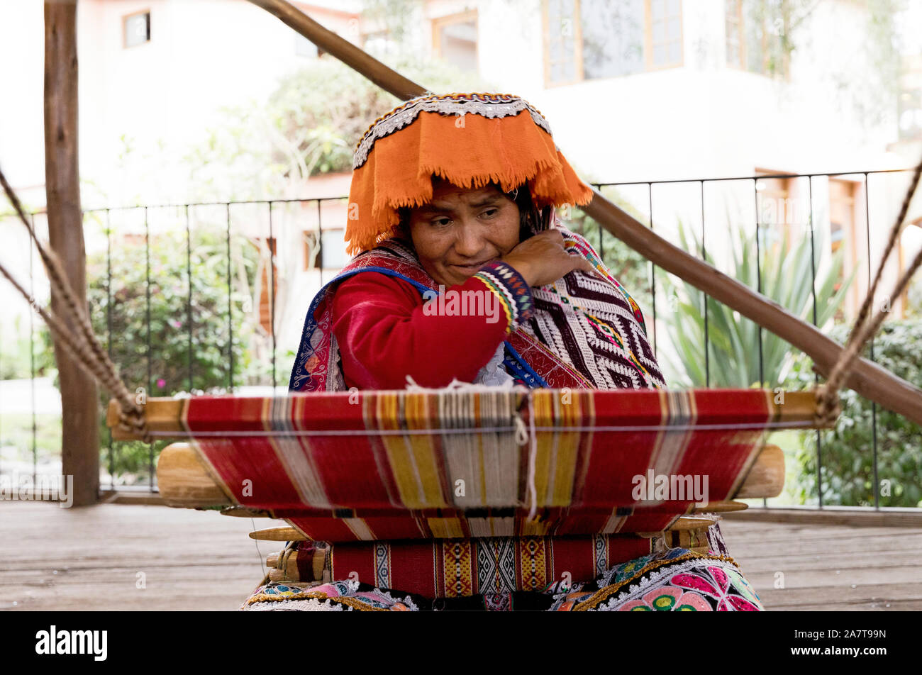 The indigenous people of Peru Stock Photo - Alamy