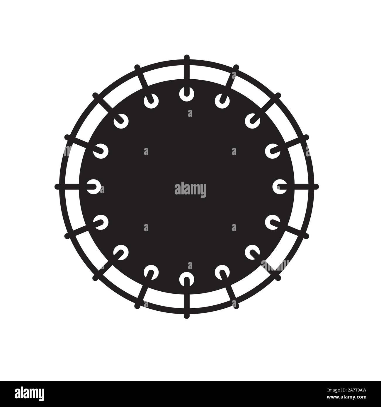 top view jumping trampoline icon- vector illustration Stock Vector ...