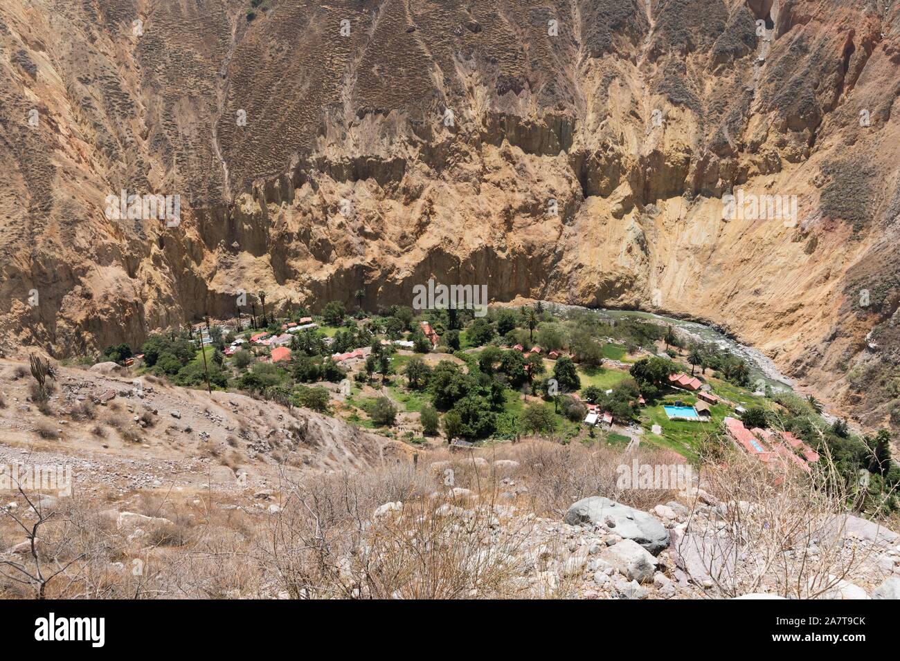 The Colca Canyon is a canyon of the Colca River in southern Peru ...