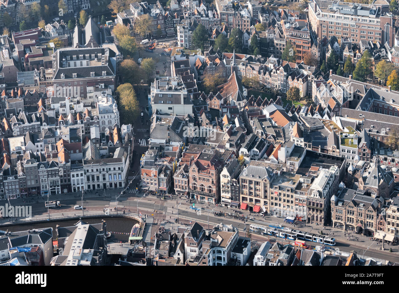 Aerial of Amsterdam inner city Stock Photo - Alamy