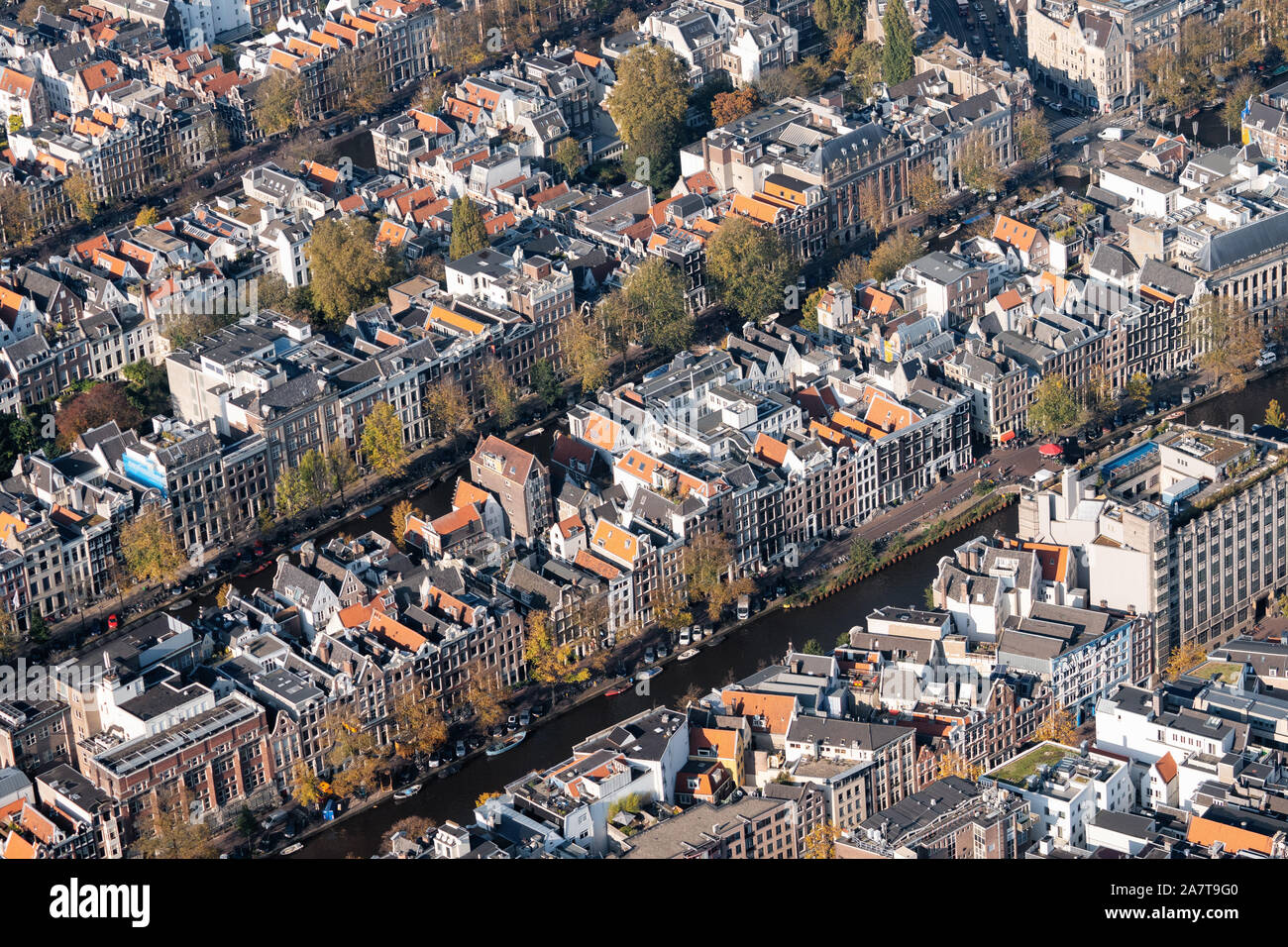 Aerial of Amsterdam inner city Stock Photo - Alamy