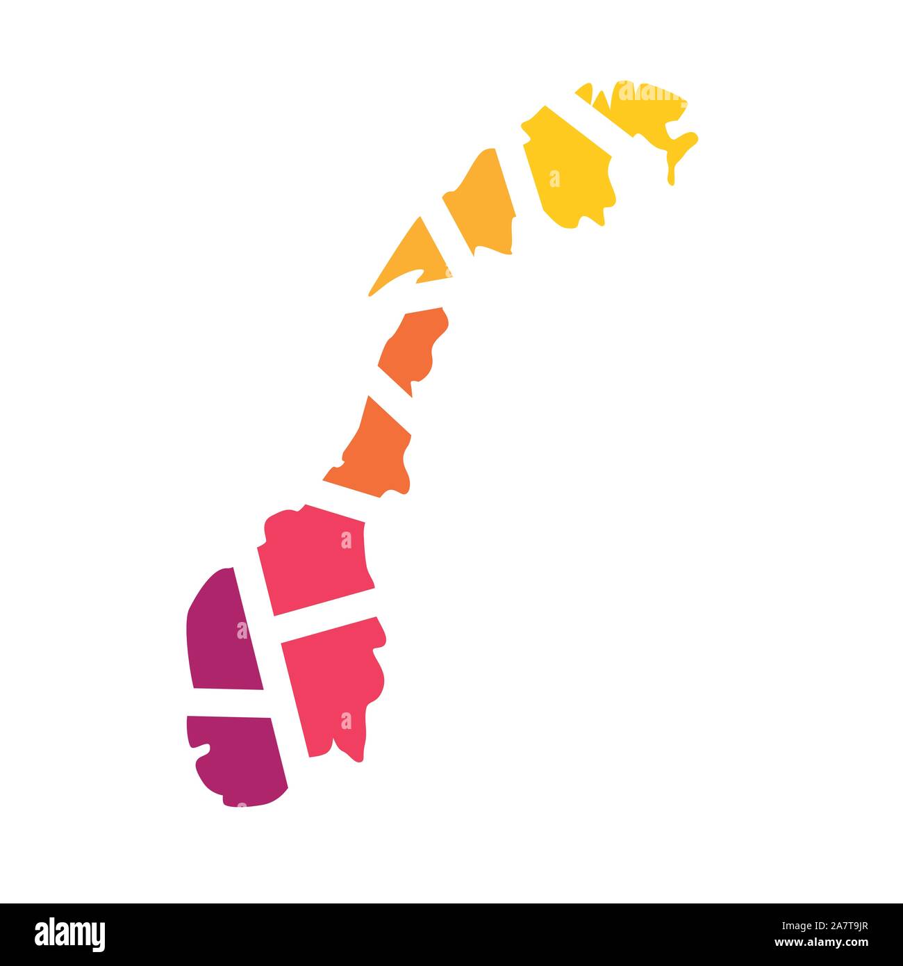 colorful geometric Norway map- vector illustration Stock Vector Image ...