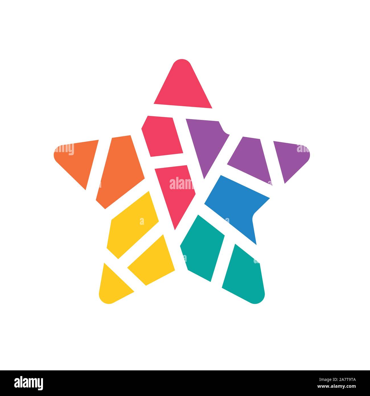 colorful geometric star icon- vector illustration Stock Vector Image ...