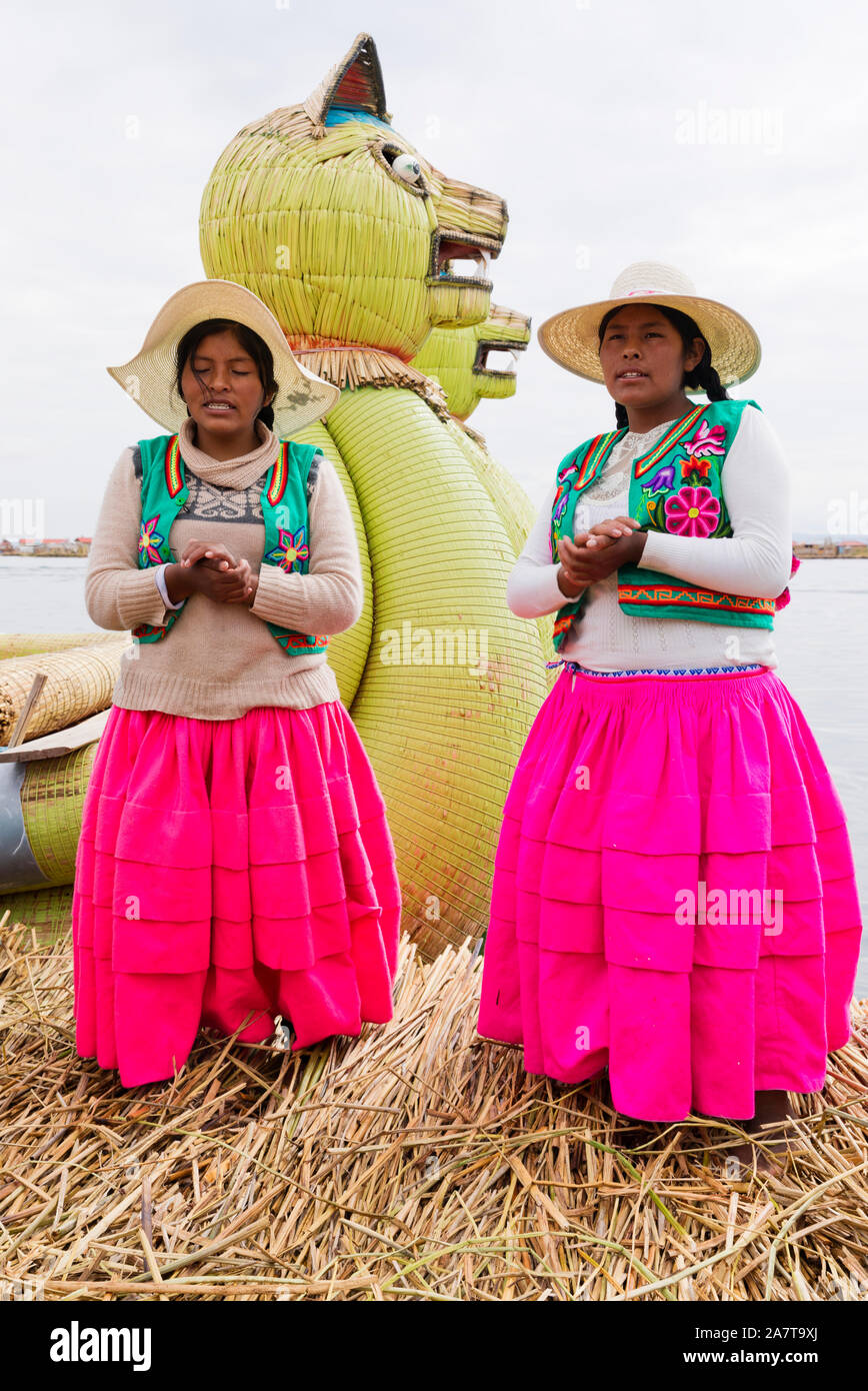 Uros are an indigenous people of Peru and Bolivia. They live on an ...