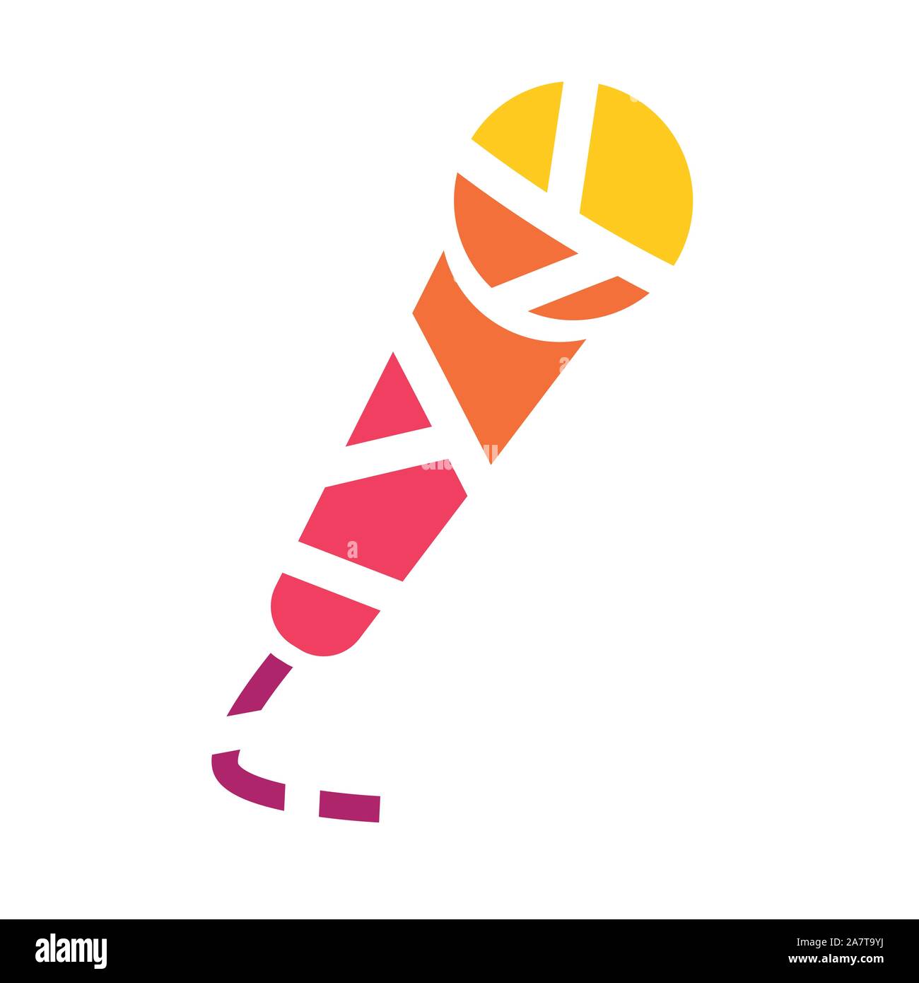 colorful geometric microphone icon- vector illustration Stock Vector ...