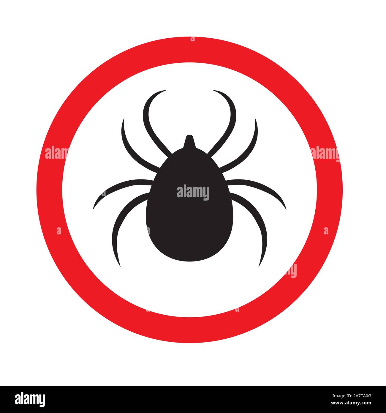 tick lyme insect warning icon- vector illustration Stock Vector Image ...