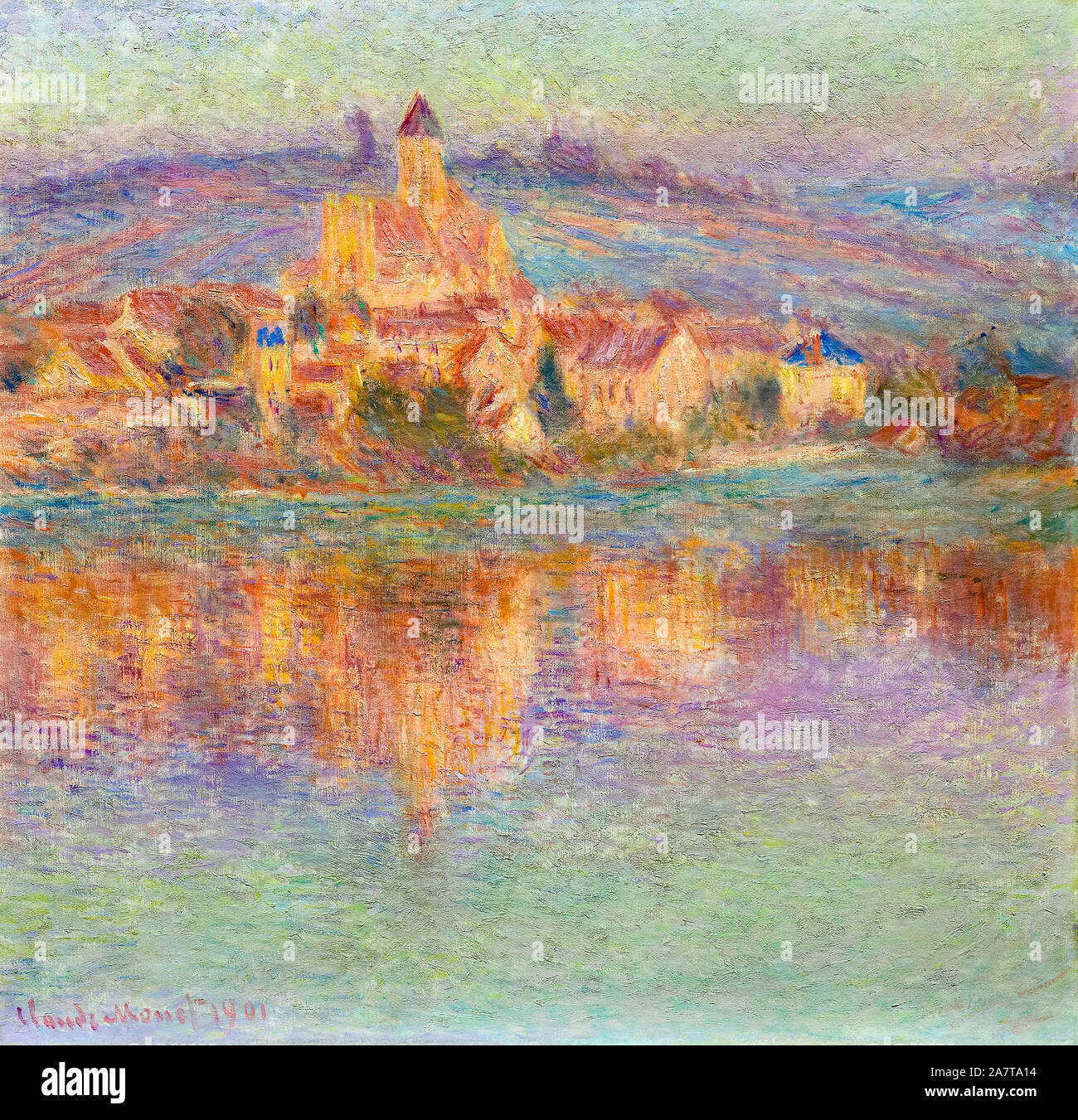 Claude Monet, Vétheuil, landscape painting, 1901 Stock Photo - Alamy