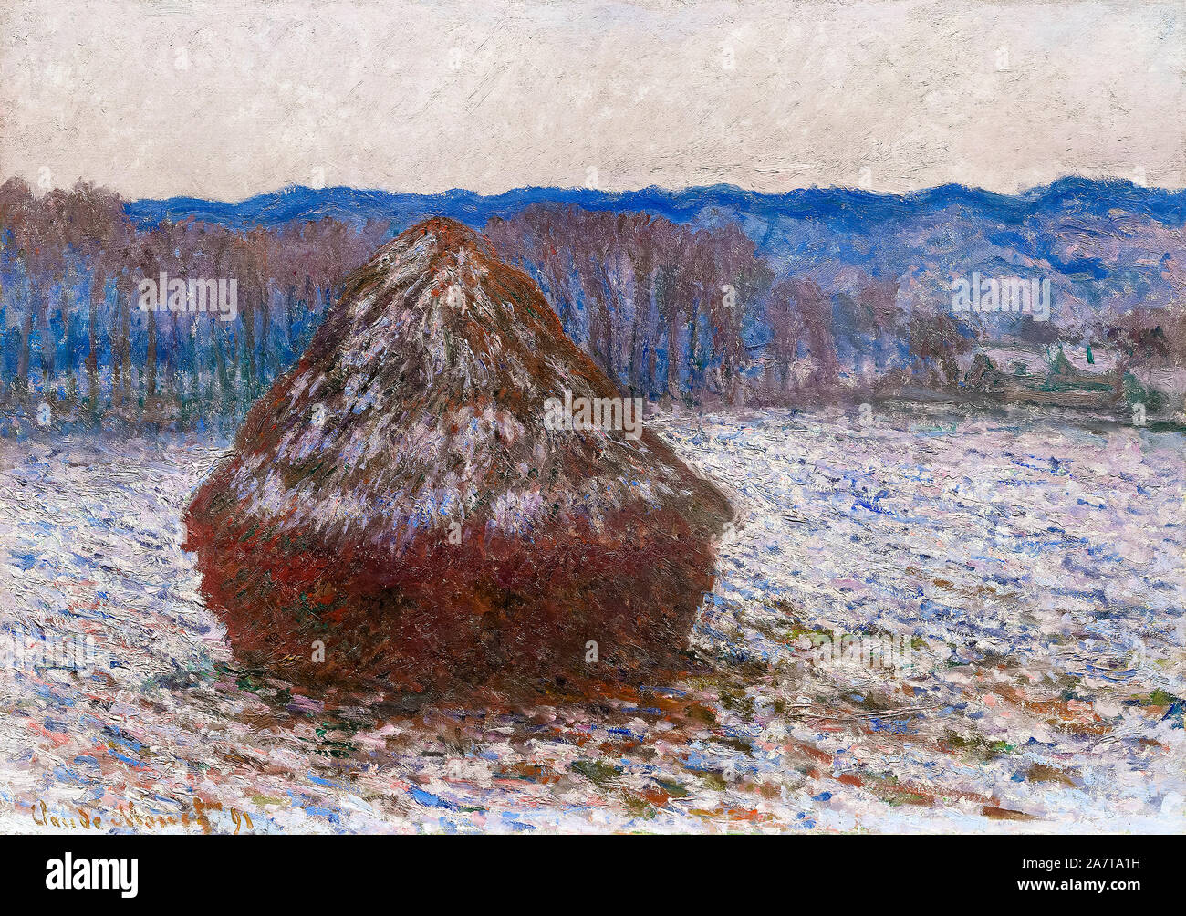 Claude Monet, Stack of Wheat, landscape painting, 1890-1891 Stock Photo ...