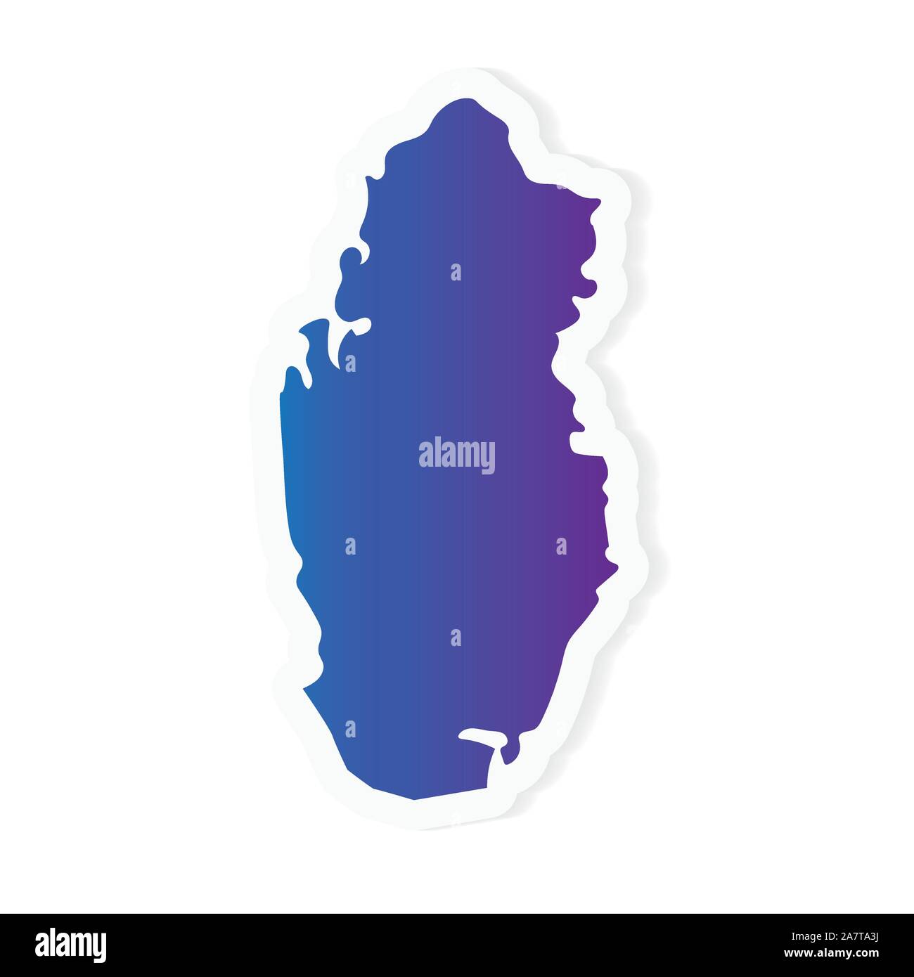 gradient Qatar map- vector illustration Stock Vector Image & Art - Alamy