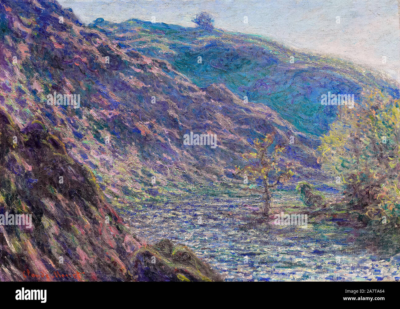 Claude Monet, The Petite Creuse River, landscape painting, 1889 Stock ...