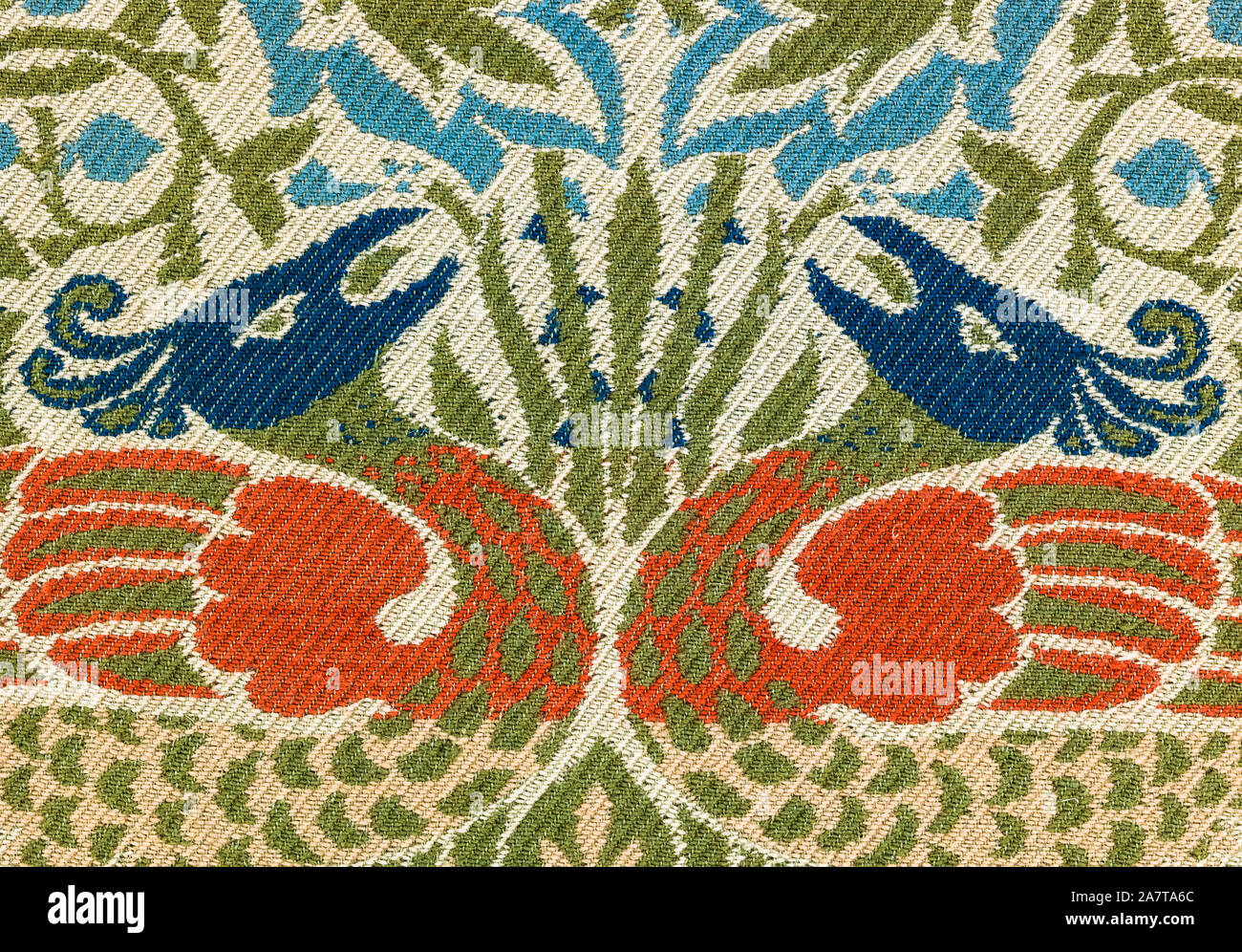 William Morris, Fabric Pattern, Peacock and Dragon, detail, 1878 Stock ...