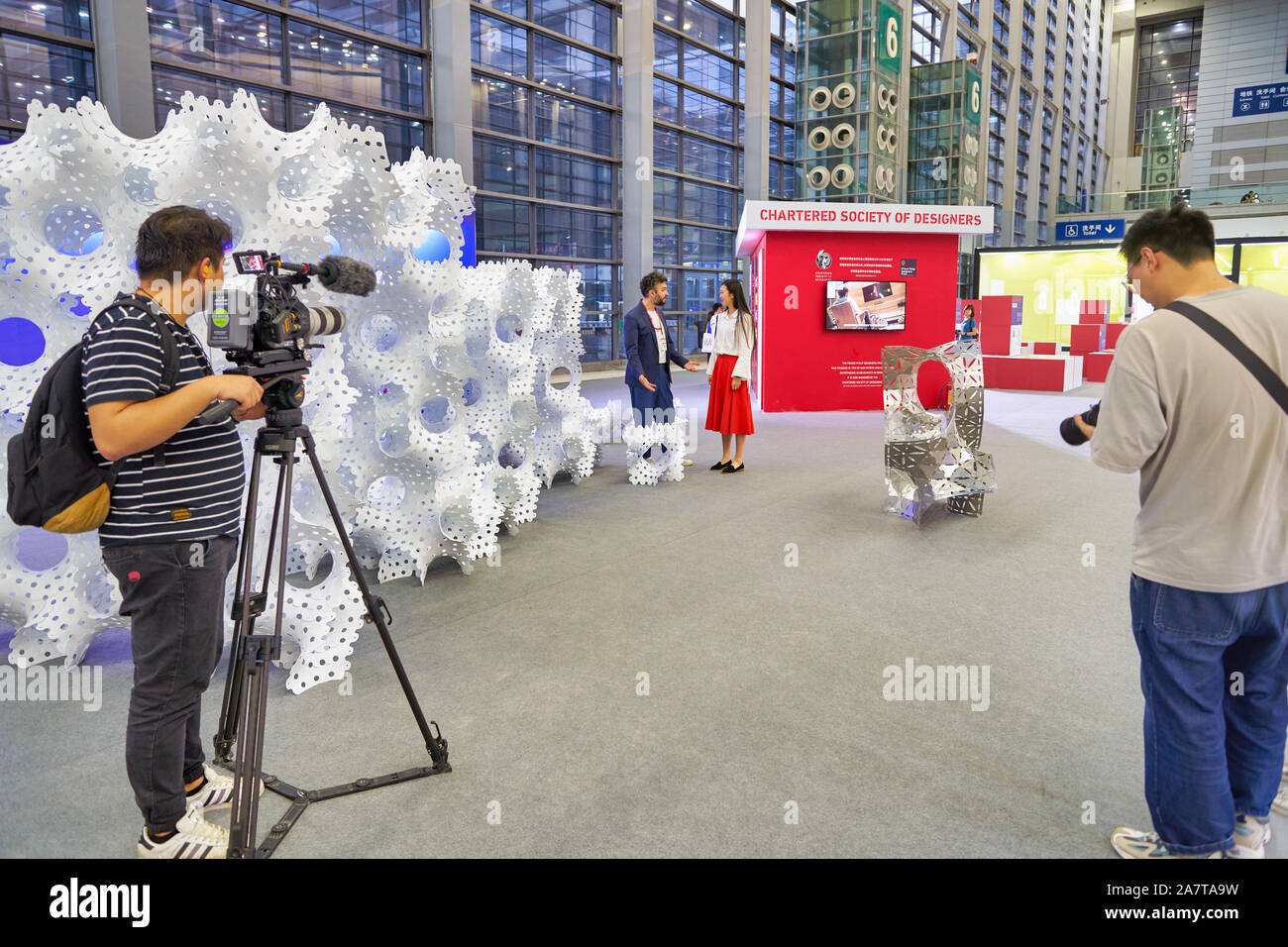 SHENZHEN, CHINA - CIRCA APRIL, 2019: Shenzhen Design Week space in ...