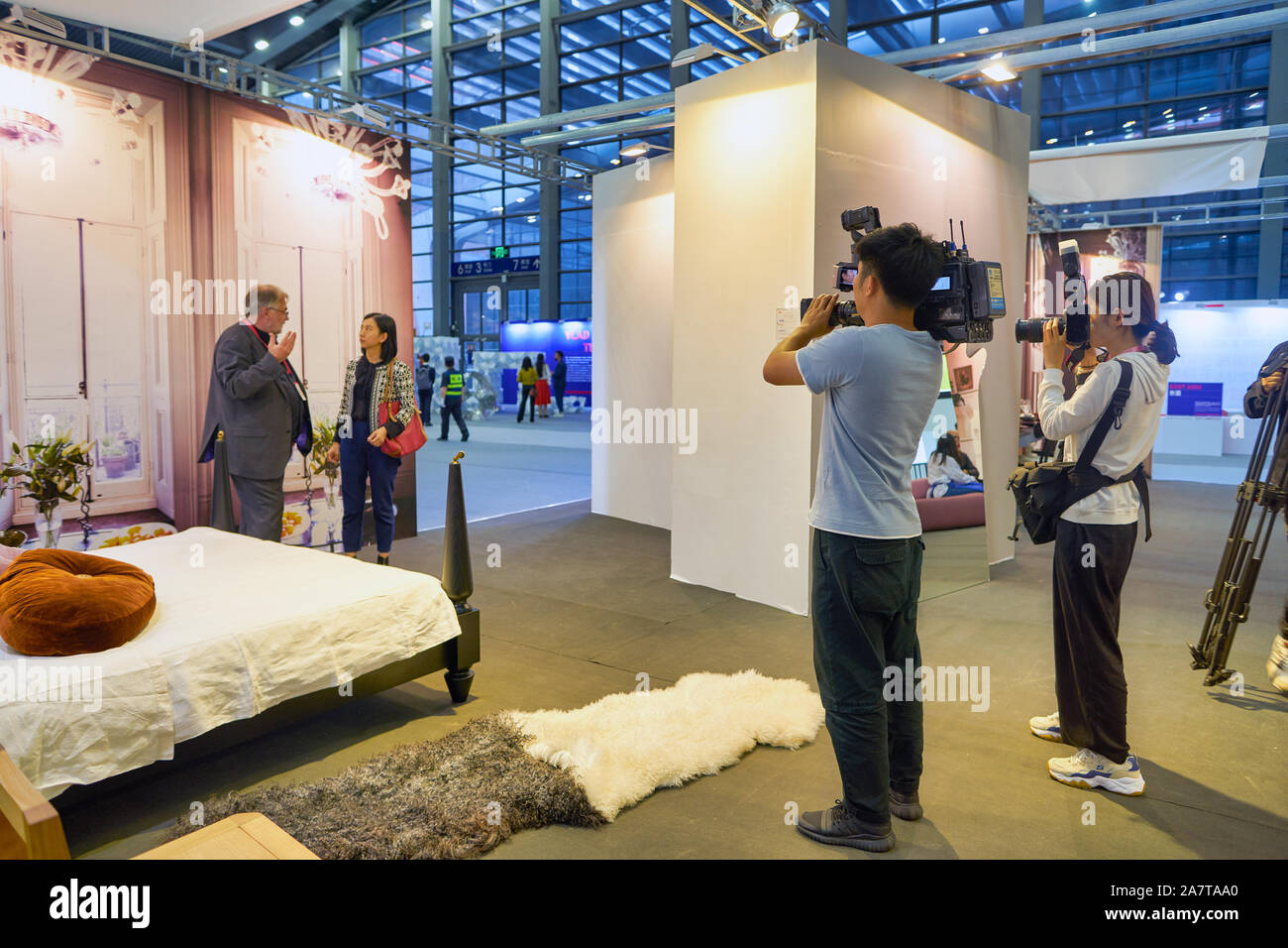 SHENZHEN, CHINA - CIRCA APRIL, 2019: Shenzhen Design Week space in ...