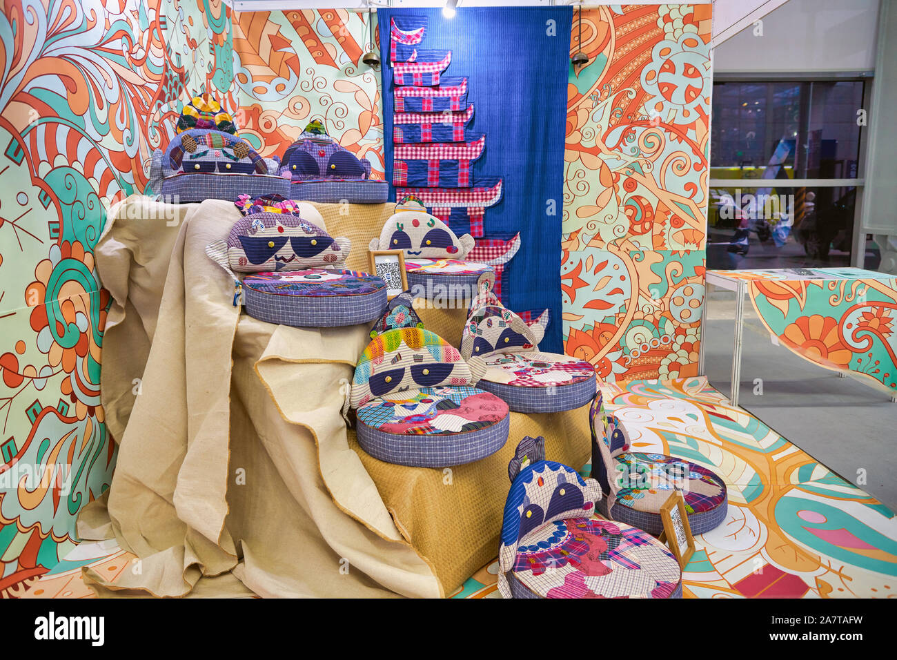 SHENZHEN, CHINA - CIRCA APRIL, 2019: a stand seen at Shenzhen Design ...