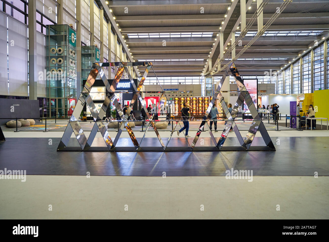 SHENZHEN, CHINA - CIRCA APRIL, 2019: interior shot of Shenzhen Design ...