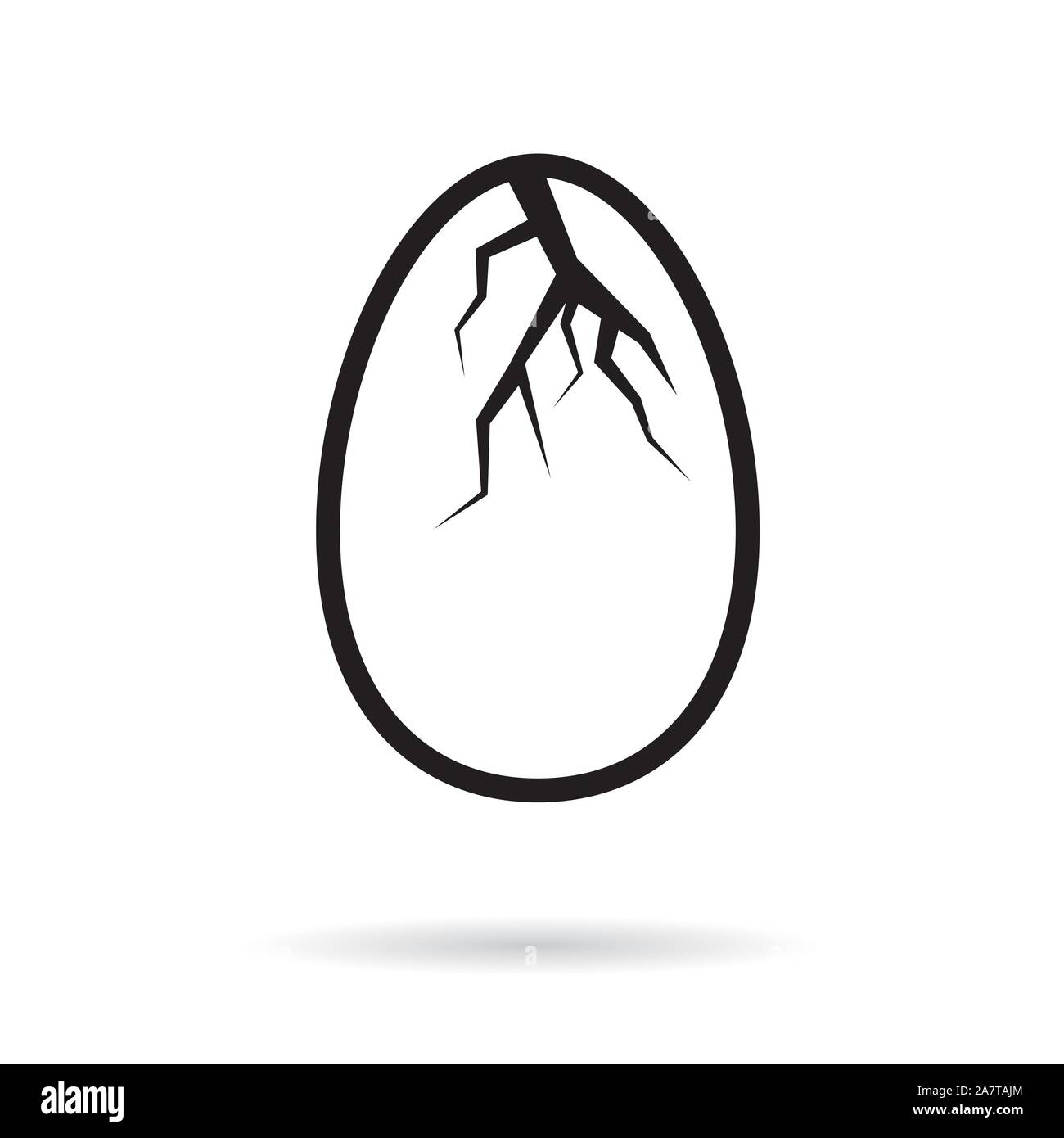 egg with broken shell icon Stock Vector Image & Art - Alamy