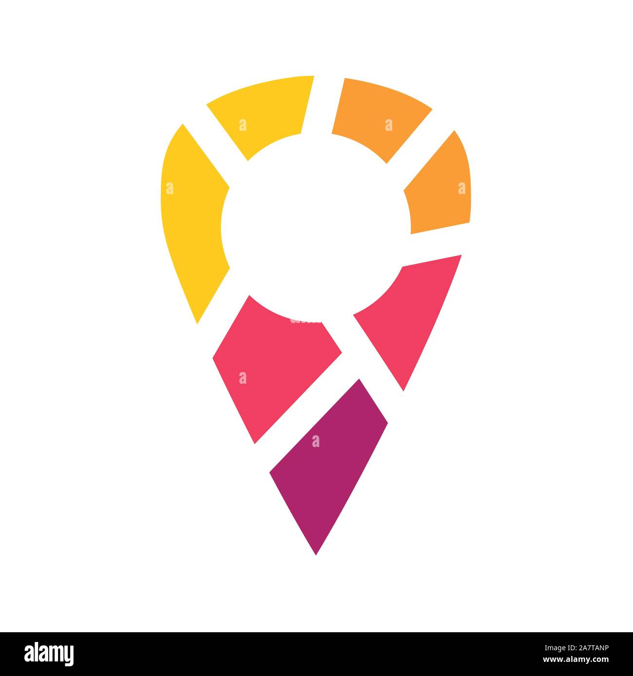 colorful geometric location pin icon- vector illustration Stock Vector ...