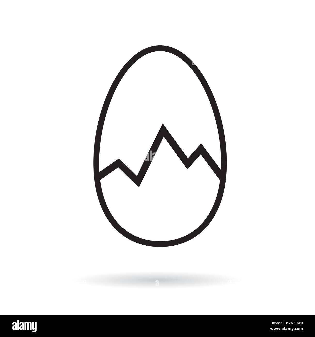 egg with broken shell icon Stock Vector Image & Art - Alamy