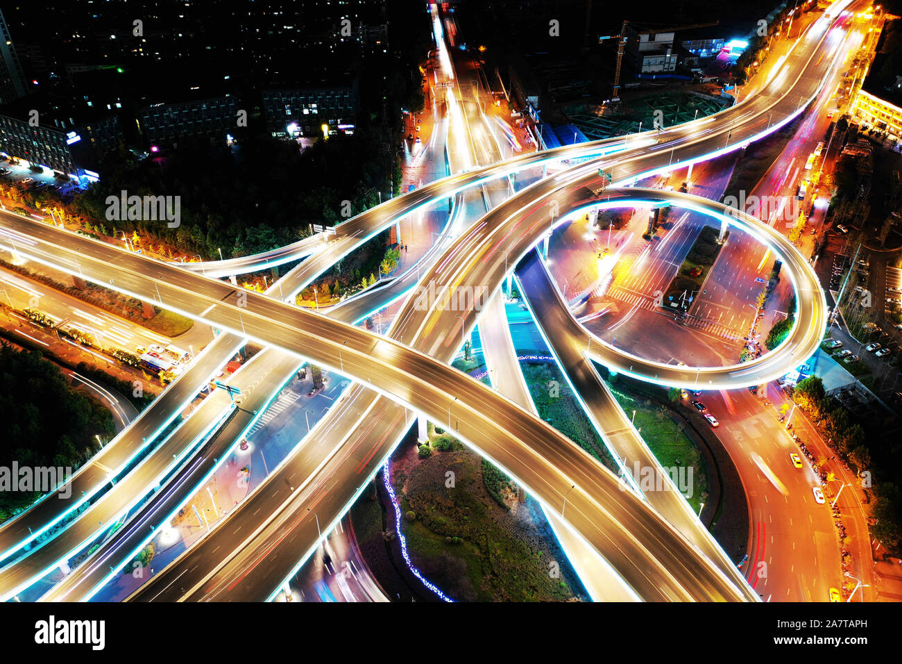 --FILE--View of the most beautiful interchange, Xinzhuang interchange ...