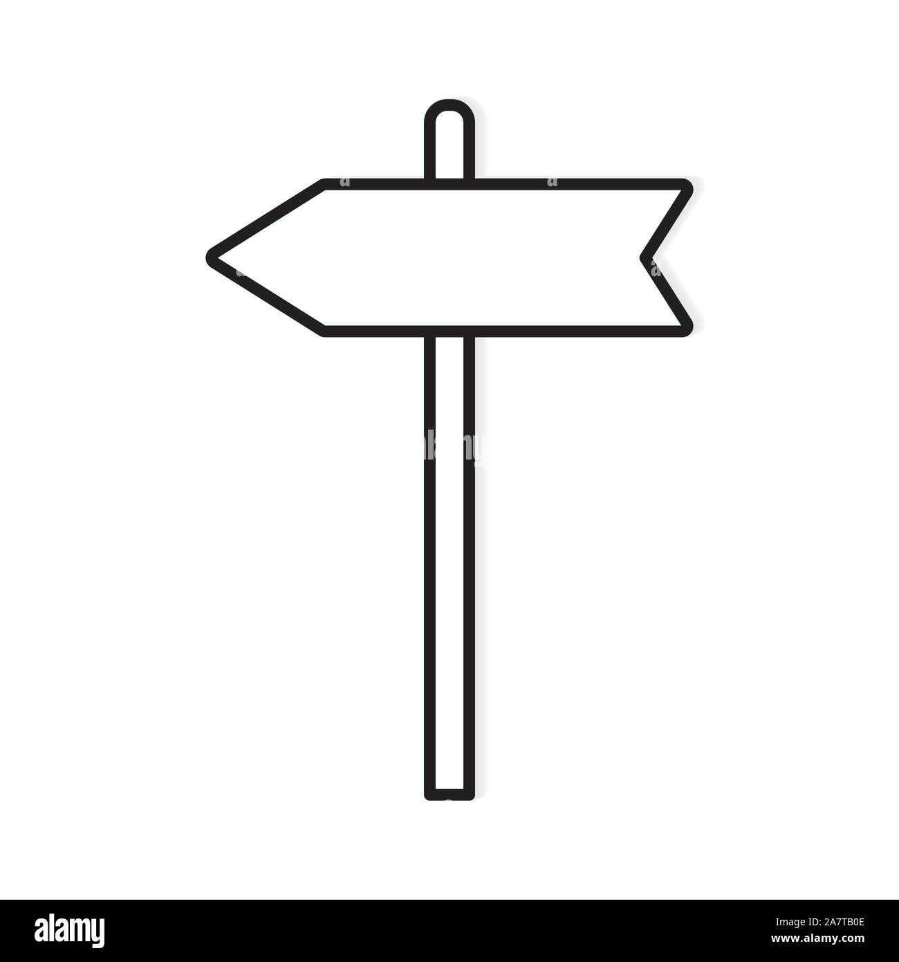 empty road sign post icon Stock Vector Image & Art - Alamy