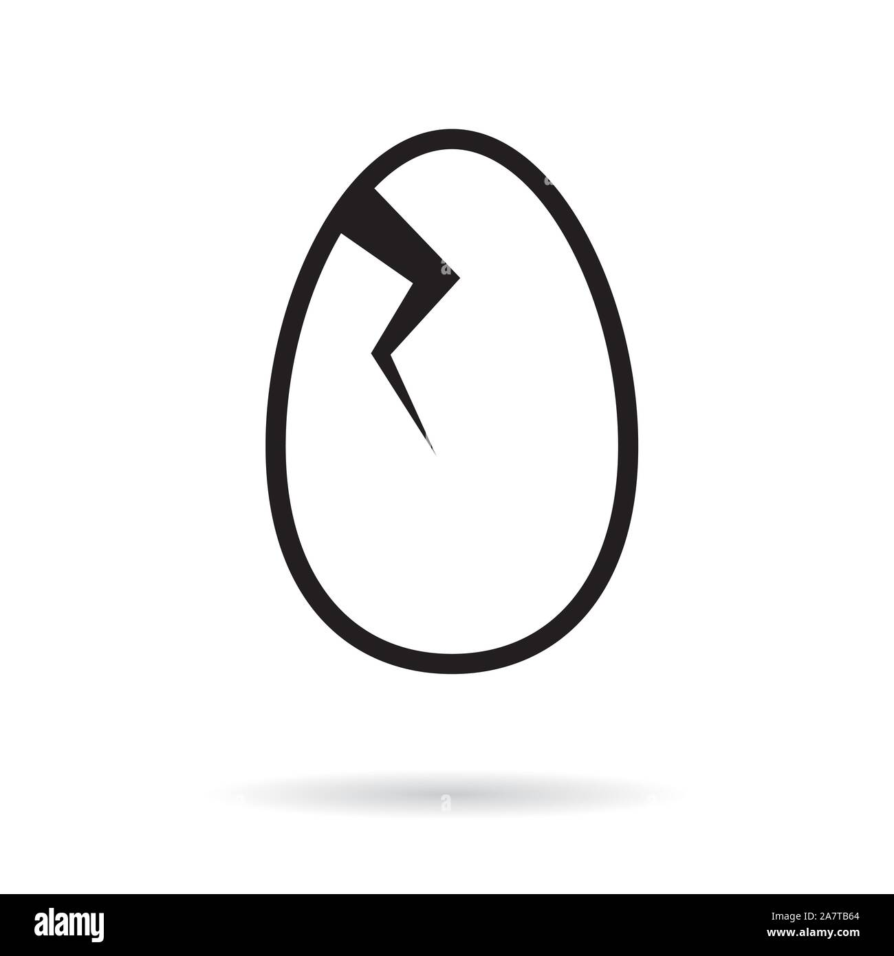 egg with broken shell icon Stock Vector Image & Art - Alamy