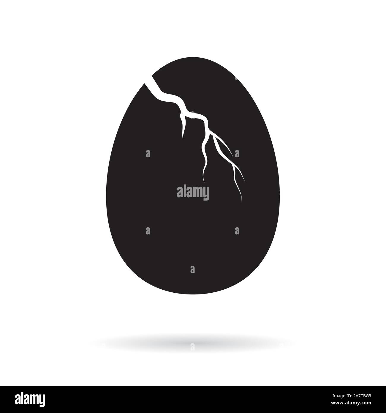 egg with broken shell icon Stock Vector Image & Art - Alamy