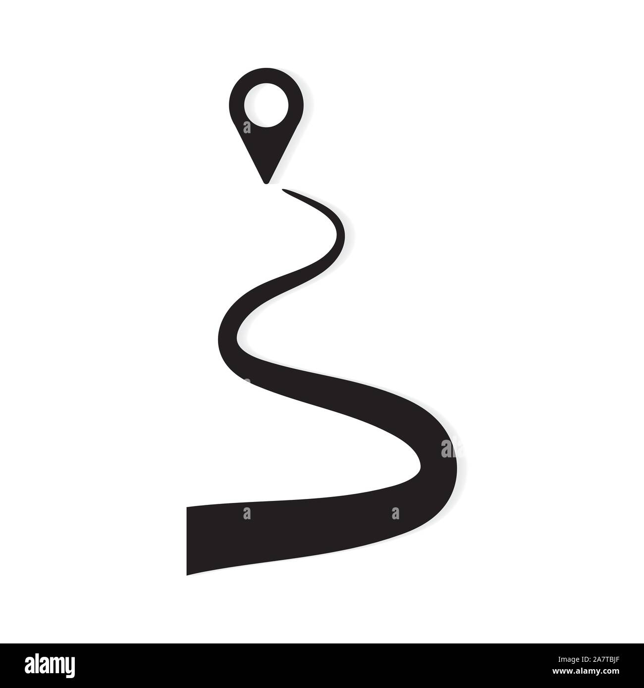 Winding arrow vector vectors hi-res stock photography and images - Alamy