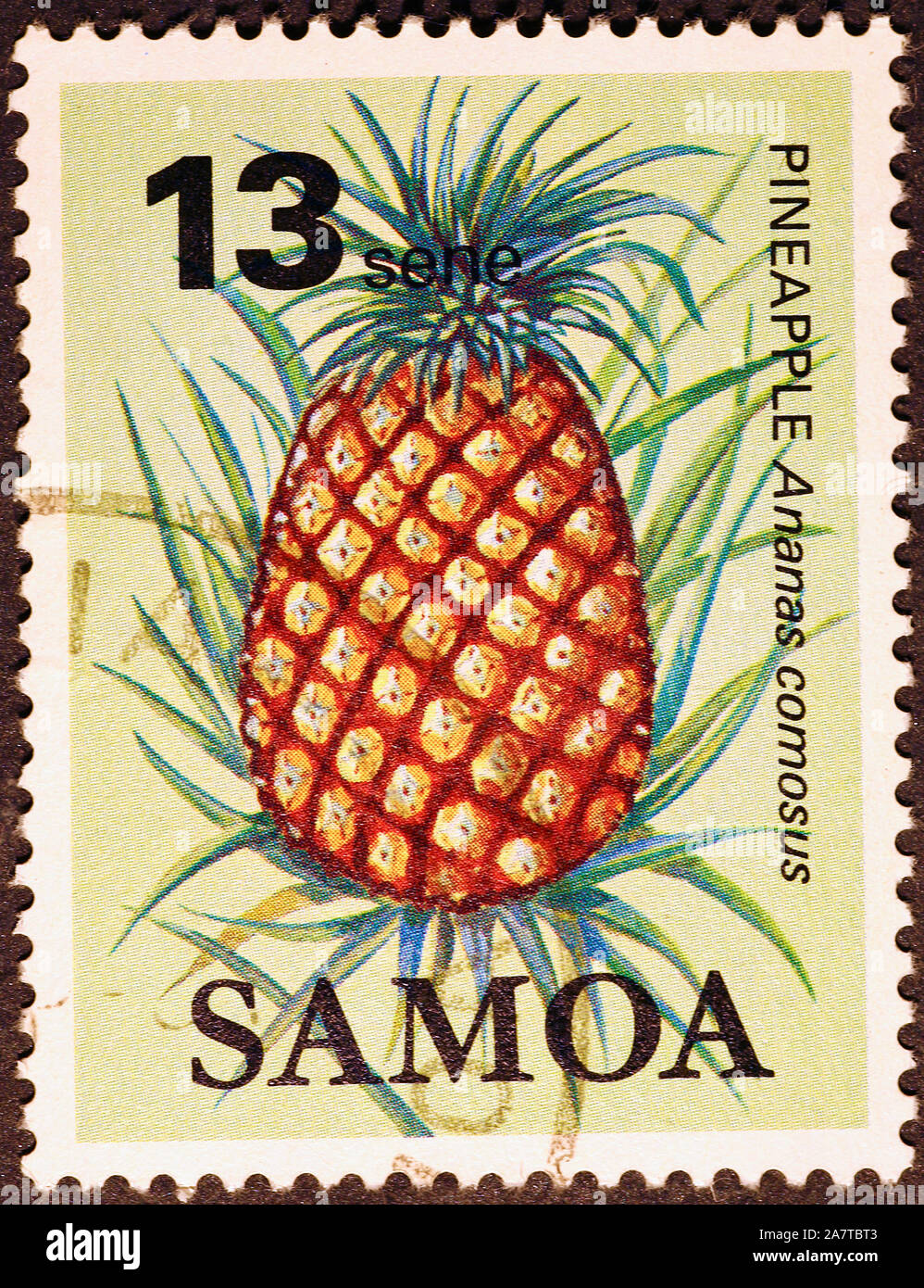 Samoan Jesus baby on postage stamp Stock Photo - Alamy