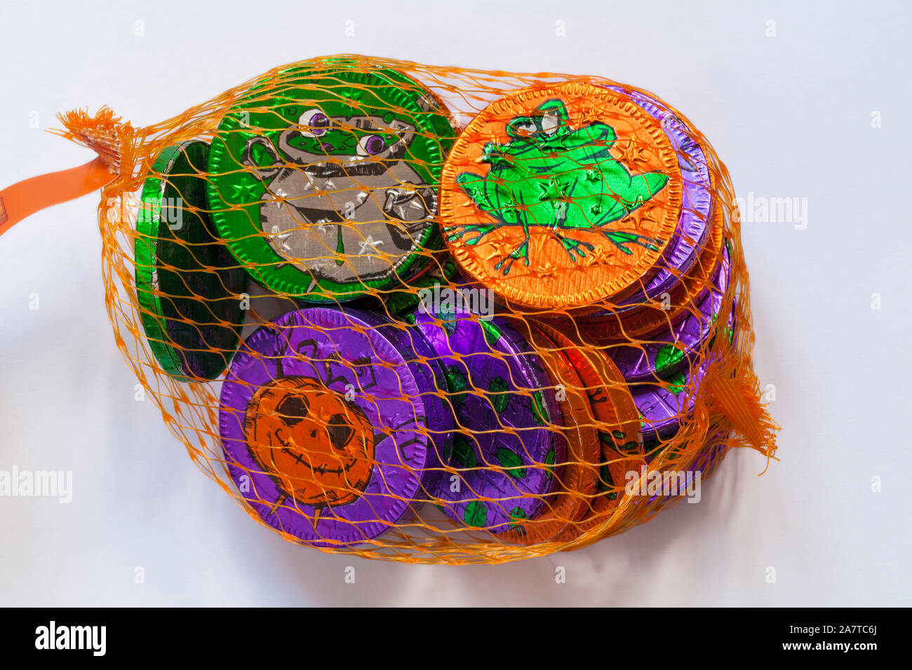 Bag chocolate coins hi-res stock photography and images - Alamy