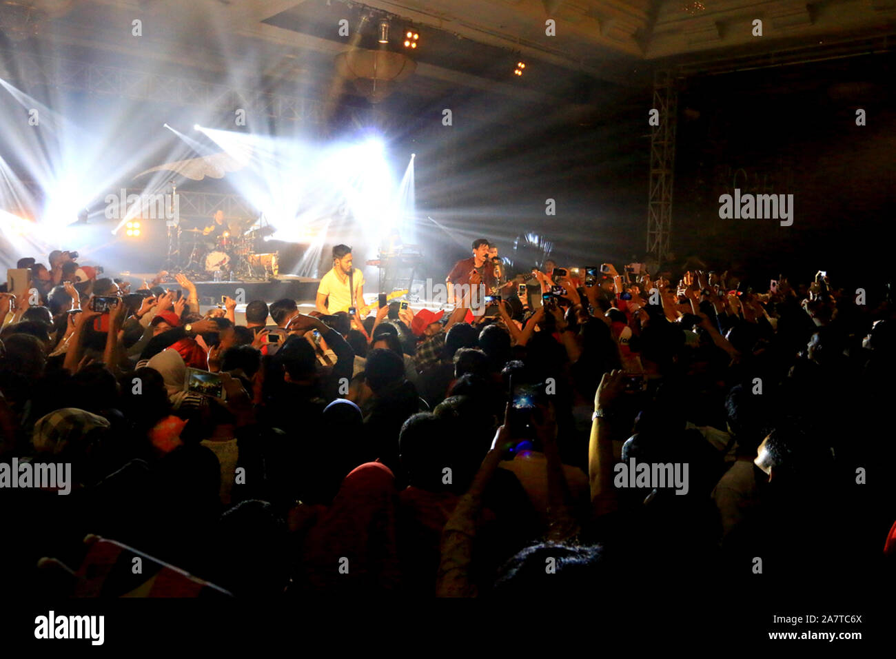 Ariel and his band Noah appeared to entertain their fans Stock Photo ...